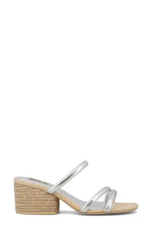 Mia Inara Espadrille Slide Sandal - Silver