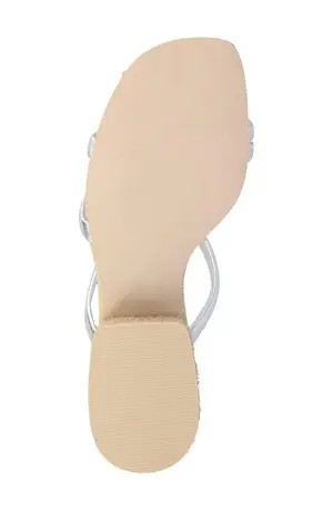 Mia Inara Espadrille Slide Sandal - Silver