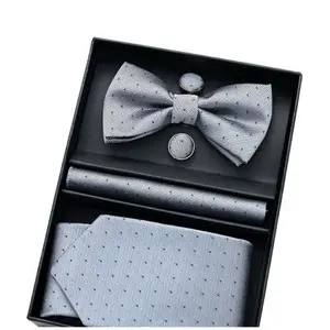 MOUSTACHE Dotted Tie Set - Silver