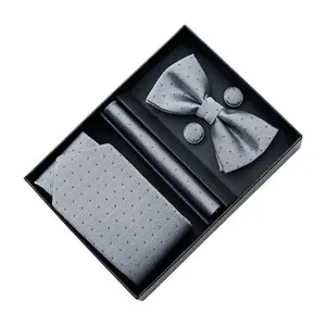 MOUSTACHE Dotted Tie Set - Silver