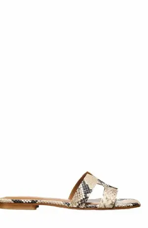 MARGAUX LONNBERG The MX Sandal Natural Python Embossed