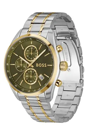 BOSS Grand Prix Bracelet Watch - Green Dial