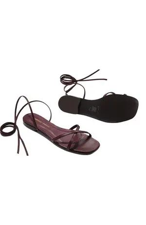 MARGAUX LONNBERG Wrap Sandal - Burgundy Nappa