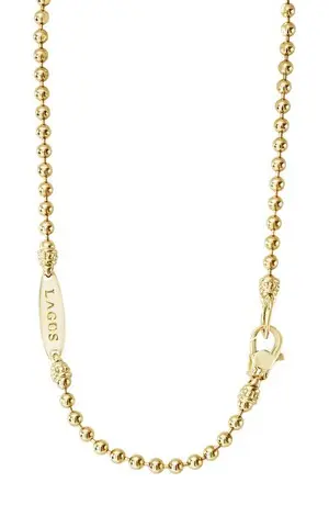Lagos Signature Caviar Ball Chain Necklace