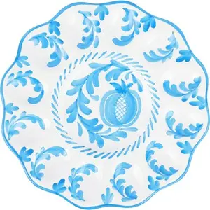VIETRI Arezzo Egg Platter - Turquoise/aqua