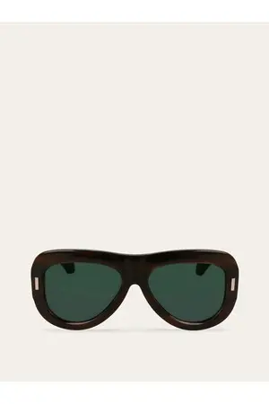 FERRAGAMO Double Bridge Sunglasses - Natural
