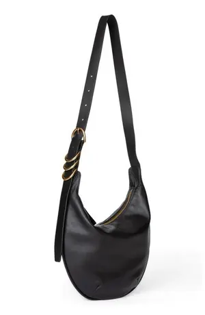 Rag & Bone Medium Mercer Leather Hobo Bag - Black