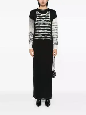 JEAN PAUL GAULTIER Tattoo Printed Dress - Black