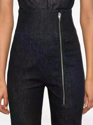 MITILIANE COUTURE Leather-trim Jeans