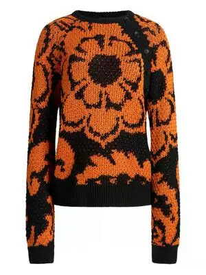 Etro Floral-jacquard Jumper - Black