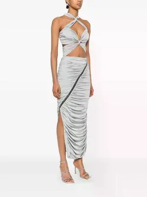 MITILIANE COUTURE Cut-out Maxi Dress - Grey