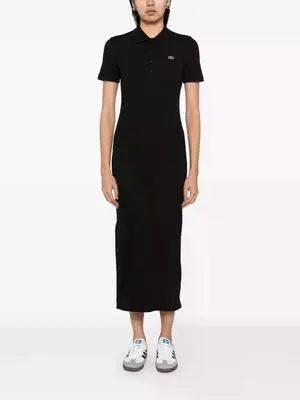 Lacoste Cotton Ribbed Shirt Dress