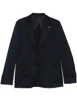 LARDINI Virgin-wool Blazer - Blue