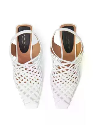 Stella McCartney 95mm Square-toe Sandals - White