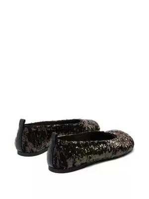 JW Anderson Sequinned Ballerina Flats - Black