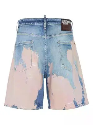 Dsquared2 Painterly-print Denim Shorts