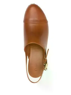 Chloé 65mm Jeanette Clogs - Brown