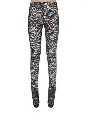 Valentino Garavani Rebrodé Lace Tights - Black