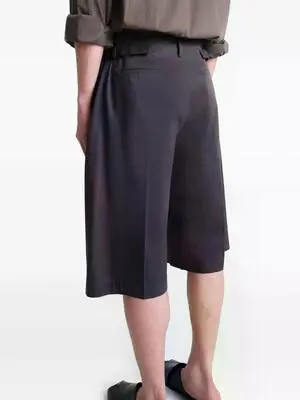 LEMAIRE Pleated Bermuda Shorts - Blue