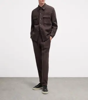 BOSS Linen-virgin Wool Overshirt