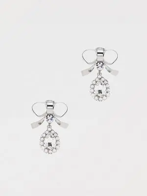 Alessandra Rich Jewel Earrings - Silver