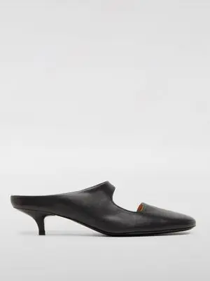 Women's Flat Leather Mules Clogs