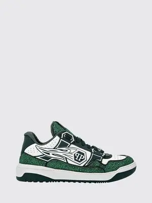 Philipp Plein Embellished Leather And Rubber Low-top Sneakers - White 2
