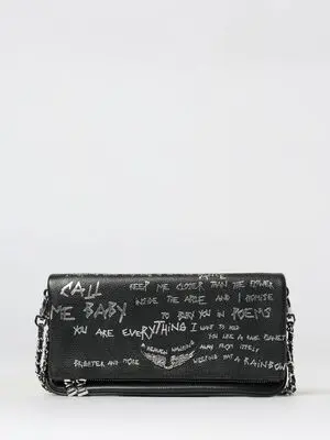 Zadig&Voltaire Leather Clutch With Chain Strap - Black