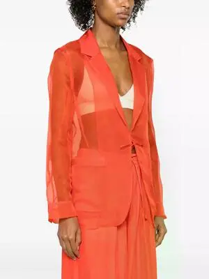 FORTE_FORTE Silk Blazer - Orange