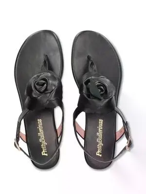 Pretty Ballerinas Flower-detailing Sandals