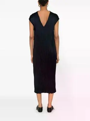 Antonelli Firenze Satin Midi Dress - Blue