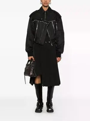 Rokh Zip-detailed Bomber Jacket - Black