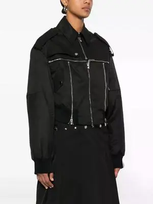 Rokh Zip-detailed Bomber Jacket - Black