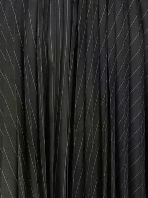 Sacai Striped Pleated Skirt - Black