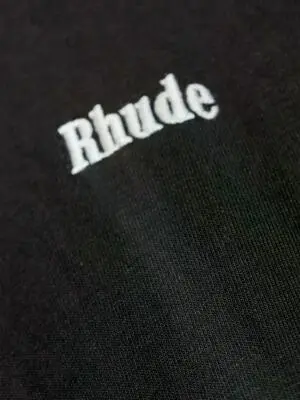 Rhude Logo Embroidered Cotton Crewneck Sweatshirt