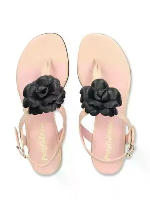 Pretty Ballerinas 30mm Flower-detailing Sandals