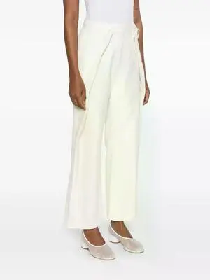 Rokh Pleated Wide-leg Trousers - Neutrals