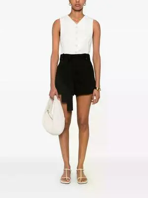 Moncler Gabardine Pleated Shorts