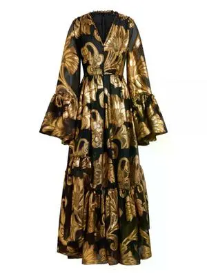 Etro Ruffled Graphic Print Dress
