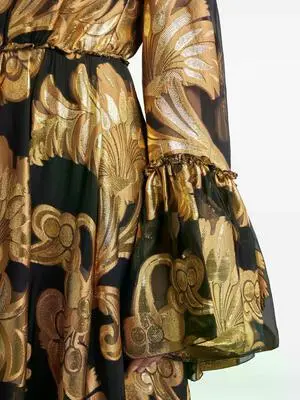 Etro Ruffled Graphic Print Dress