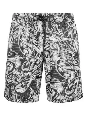 Philipp Plein Boxer Swim Shorts - Black