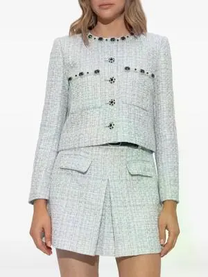 SELF-PORTRAIT Rhinestone-embellished Tweed Jacket