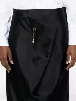 Carven Fold Front Midi Skirt