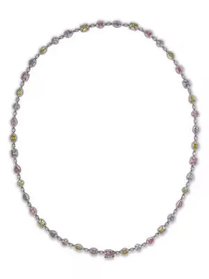 JUWELINA PARIS Sterling Silver Sapphire Necklace - Pink