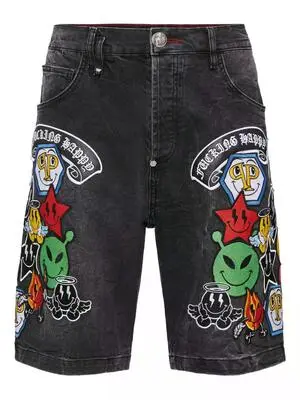 Philipp Plein Button Detailed Shorts For Men