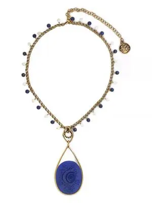 Etro Cameo-shell Pendant Necklace - Gold