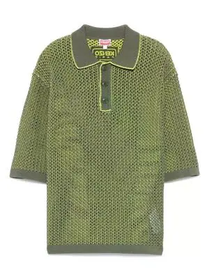 Kenzo Open-knit Polo Shirt