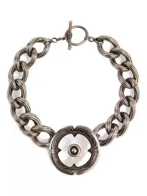 Etro Floral-motif Necklace - Silver