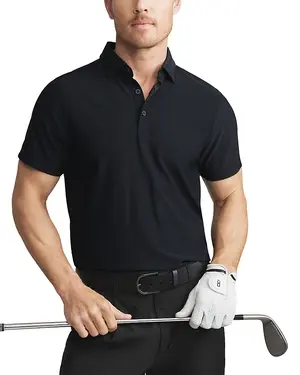 RHONE Regatta Pique Polo - Black
