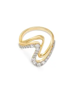 Bloomingdale'S Diamond Double Wave Ring